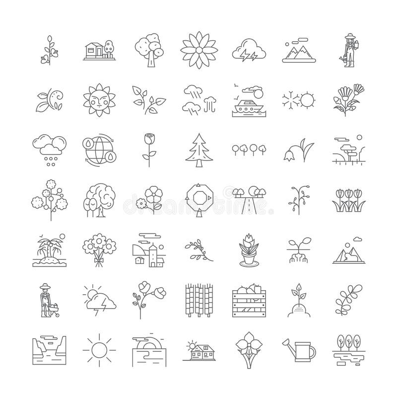 Spring Holidays Linear Icons, Signs, Symbols Vector Line Illustration ... Spring Holidays Linear Icons, Signs, Symbols Vector Line Illustration ...