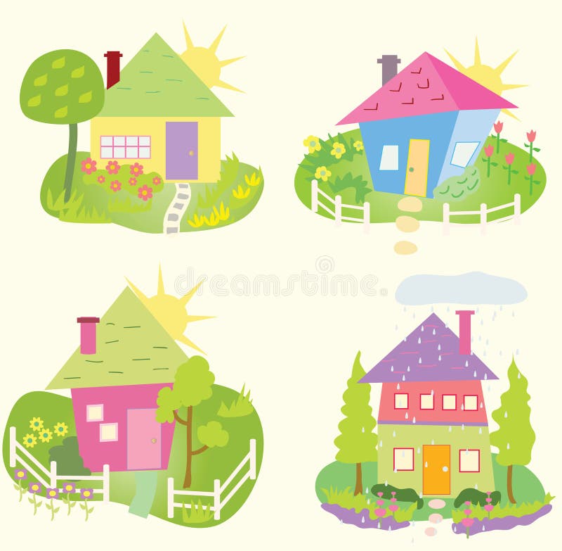 Spring Home icons stock vector. Illustration of spring - 44168204