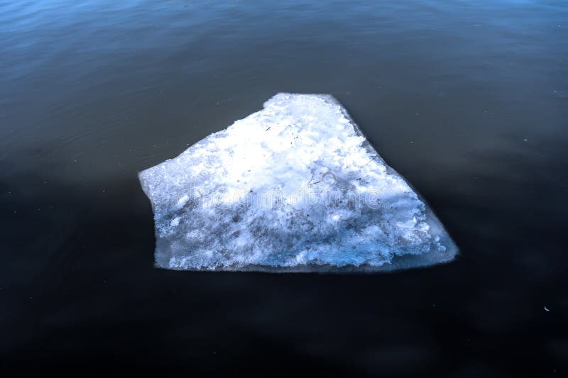 Spring. Ice drift stock image. Image of snow, float - 274314379