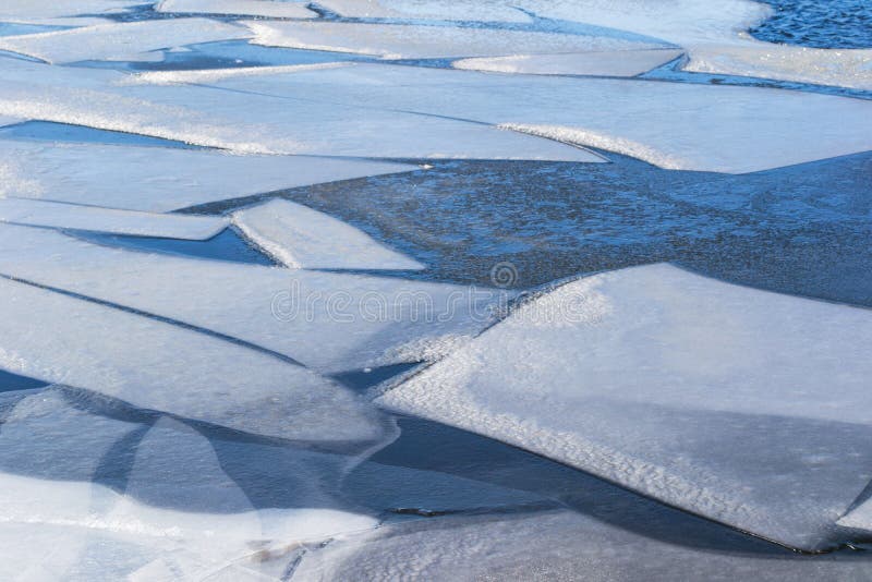 Spring Ice Drift on the River. Ice Close-up Stock Image - Image of ...