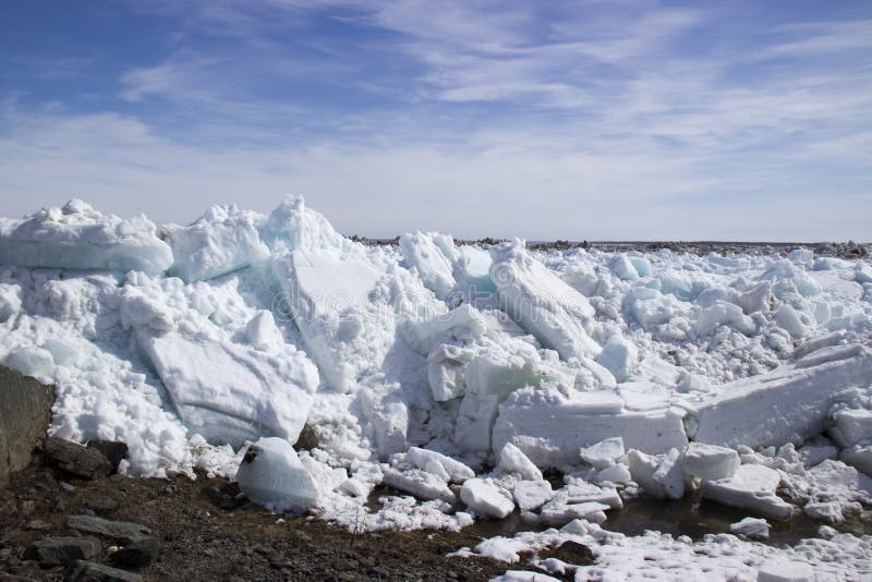 Spring ice drift stock photo. Image of frazil, icedrift - 146614080