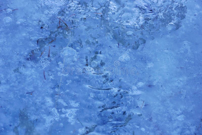 Spring Ice Stream in the Forest Flows through the Ice Texture Ice Stock ...