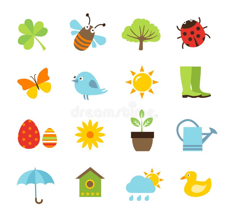 Cute Vector Icons : Autumn / Fall Theme Stock Vector - Illustration of ...