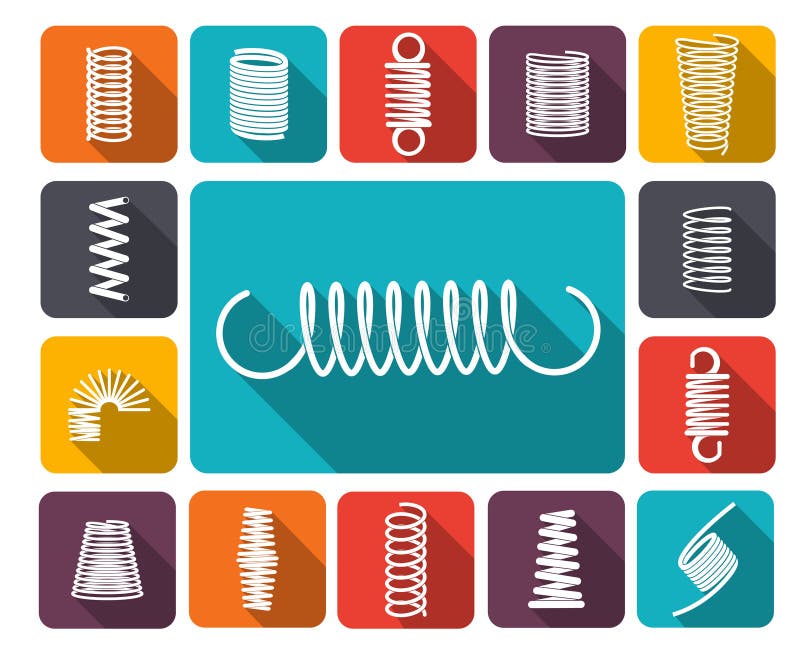 Spring Icons Colored stock vector. Illustration of collection - 56125839