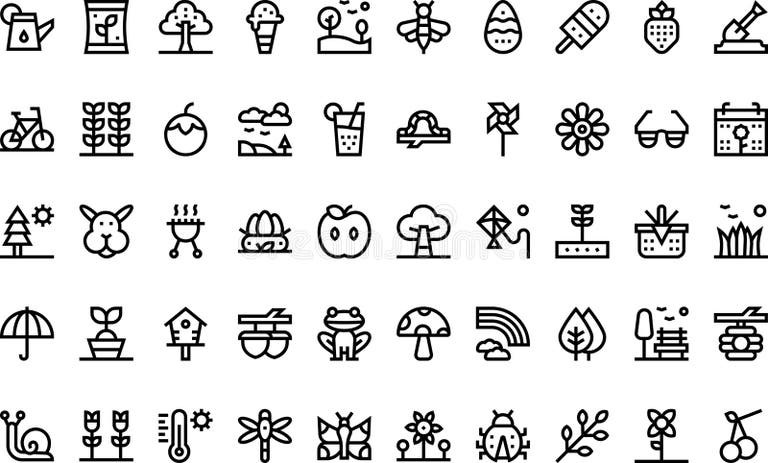 Spring Icons High-Quality Vector Icons Collection with Editable Stroke ...