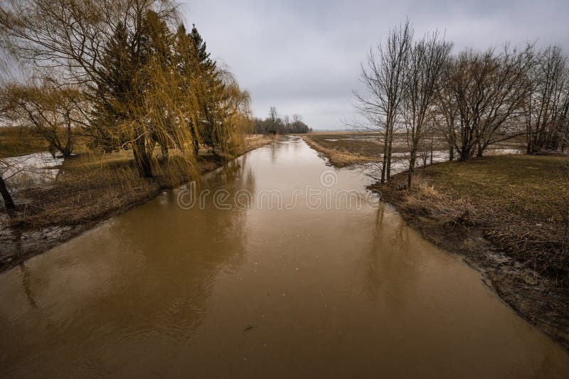 Spring Image of Rural Area in Canada Stock Image - Image of weather ...