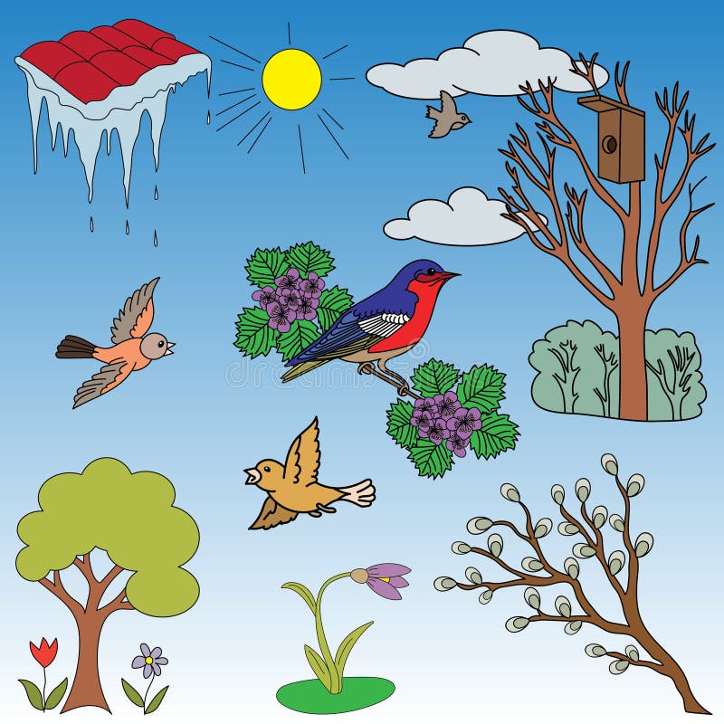 Freehand Drawing Spring Items Set Stock Illustrations – 13 Freehand ...