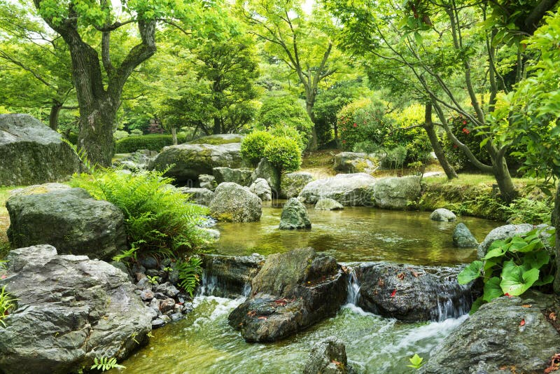 Spring in a Japanese Garden Stock Photo - Image of nature, outdoor ...