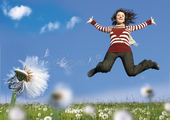 Spring-jump stock photo. Image of laugh, jumping, flying - 4985296