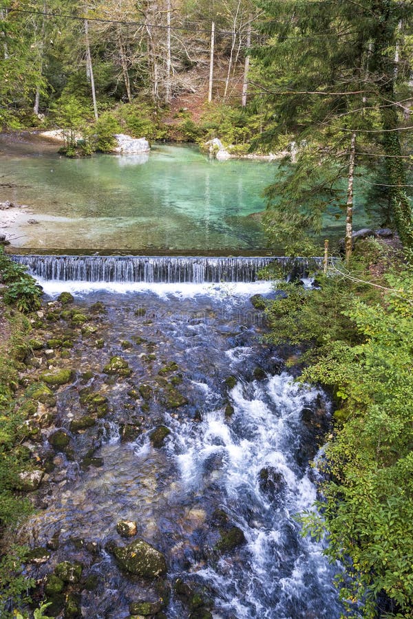 Spring of the Kamiska Bistrica River in Slovenia. Stock Image - Image ...