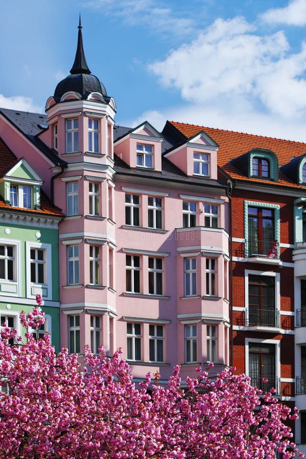 Spring in Karlovy Vary stock image. Image of hotel, landscape - 191413691