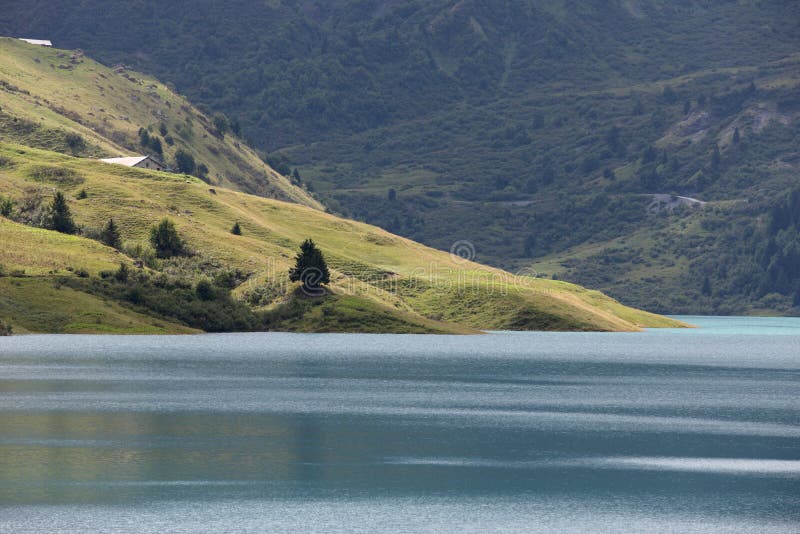 Spring lake stock photo. Image of mountains, beaufortain - 18037314