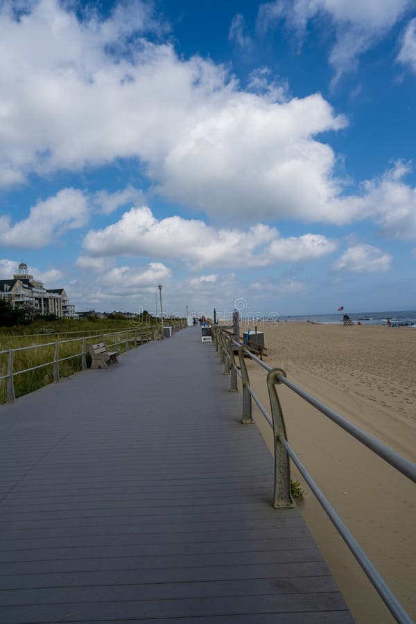 Spring Lake Boardwalk in Summer Stock Image - Image of lake, travel ...