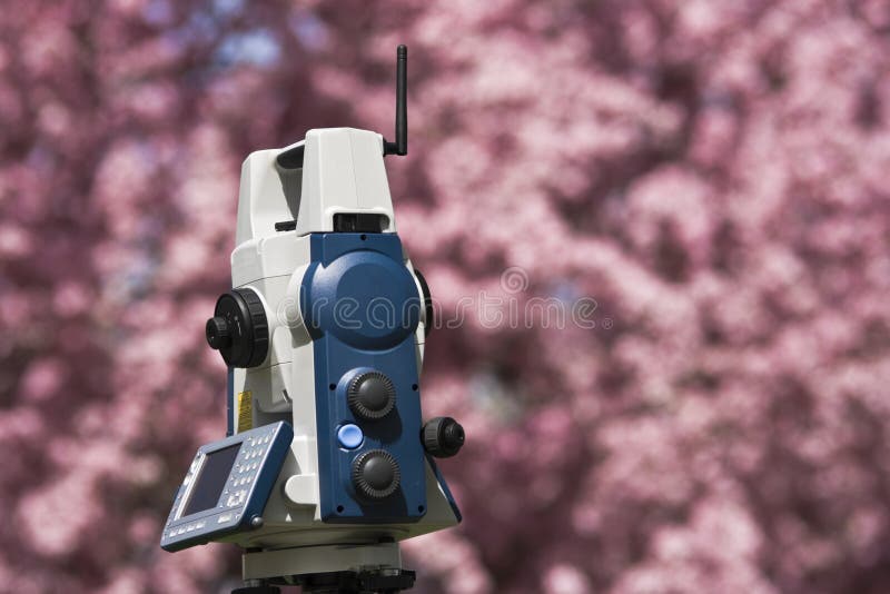 Land Surveying stock image. Image of chicago, tripod, engineering - 8322791