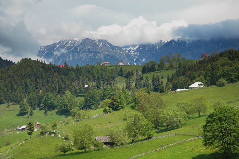 Spring Landscape in the Mountains of Romania Stock Image - Image of ...