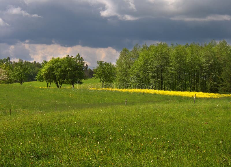 Spring landscape stock image. Image of grass, landscape - 616749