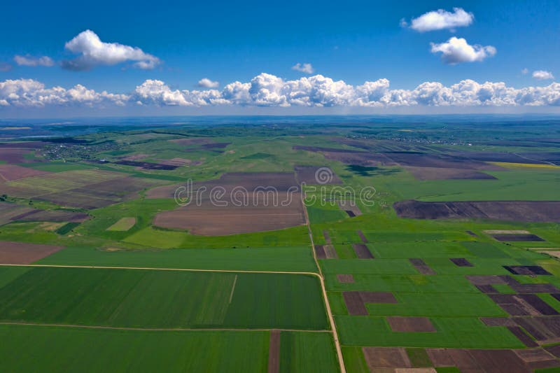 Spring Landscape from Above Stock Image - Image of farmland, growth ...