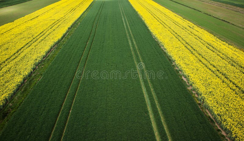 Spring Landscape Aerial Photo Stock Image - Image of footpath, horizon ...