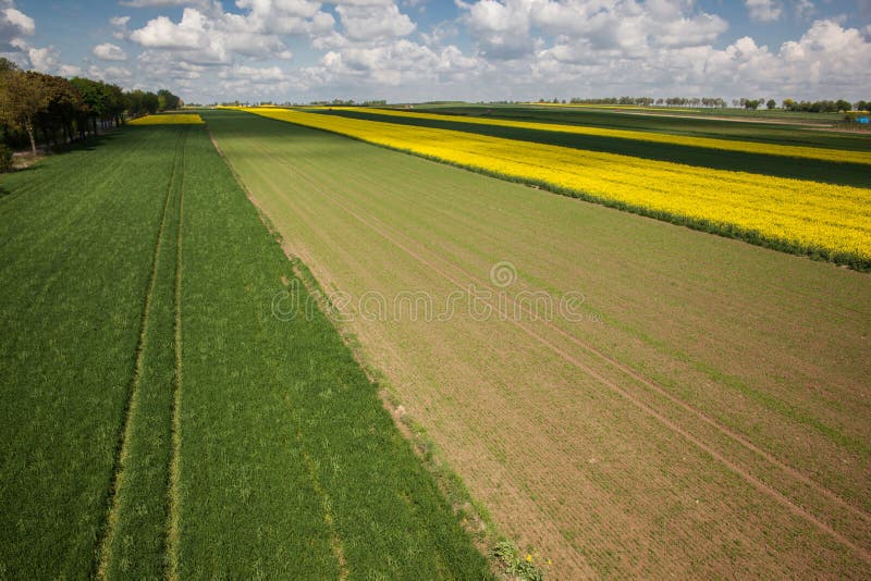 Spring Landscape Aerial Photo Stock Image - Image of landscape, dirt ...
