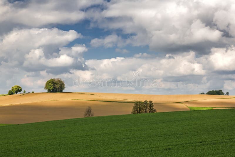Spring Landscape in Bavaria, Germany Stock Image - Image of sunny ...