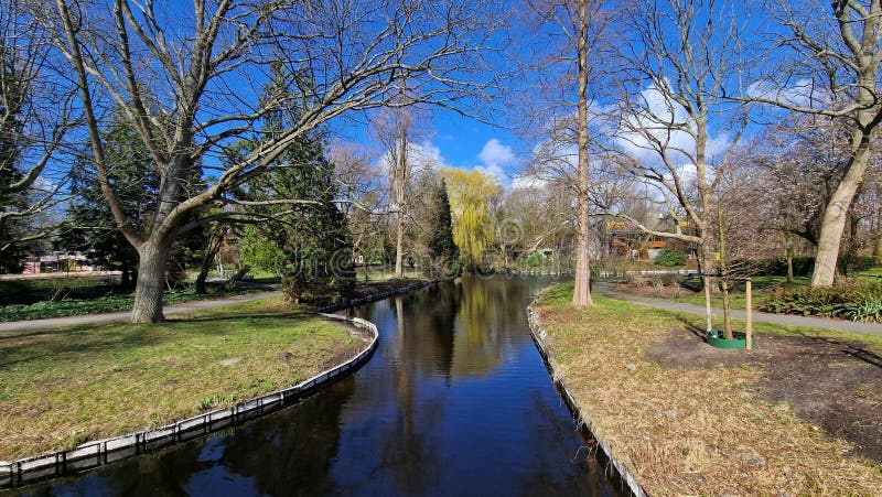 Spring Landscape in the City Park. Stock Image - Image of branch ...