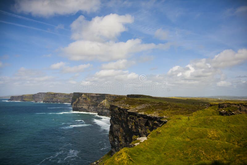 Spring Landscape in Cliffs of Moher Aillte an Mhothair, Ireland Stock ...