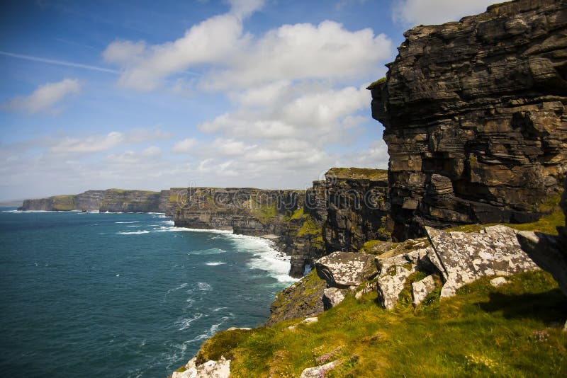 Spring Landscape in Cliffs of Moher Aillte an Mhothair, Ireland Stock ...