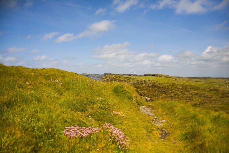 Spring Landscape in Cliffs of Moher Aillte an Mhothair, Ireland Stock ...