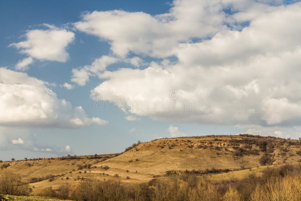 Spring Landscape with Clouds Stock Photo - Image of landscape, scenery ...
