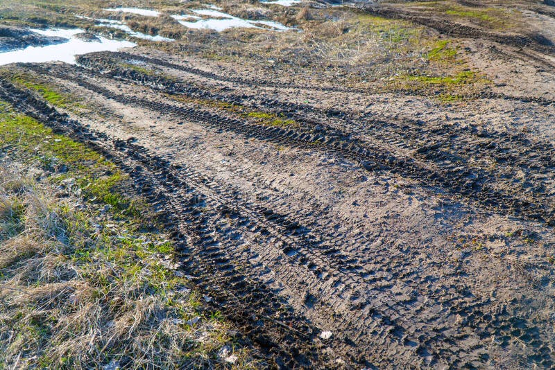 Dirty Spring Road. Impassability and Mudslides Stock Photo - Image of ...