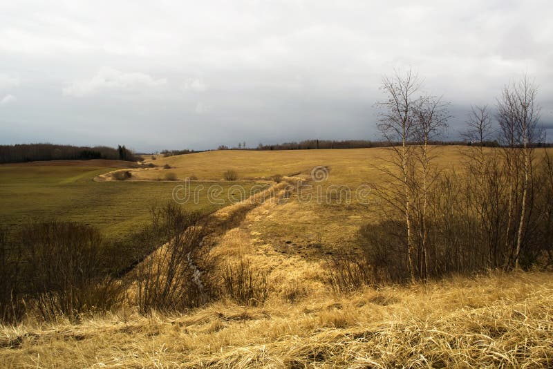 Spring Landscape. Eastern Europe Stock Image - Image of colorful ...