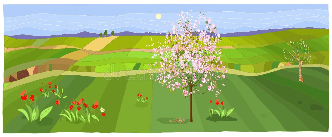 Spring Landscape Stock Illustrations – 348,886 Spring Landscape Stock ...