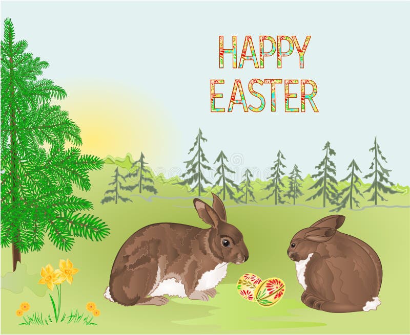 Landscape Rabbits Stock Illustrations – 1,326 Landscape Rabbits Stock ...