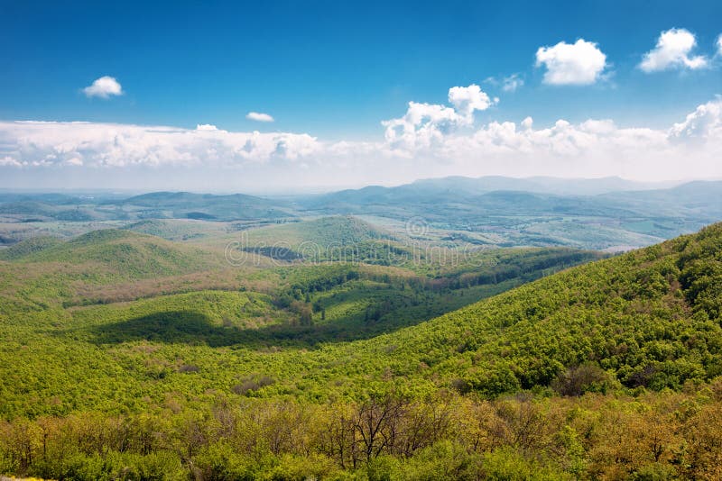 Spring Landscape with Hills Stock Photo - Image of spring, sunny: 92422712