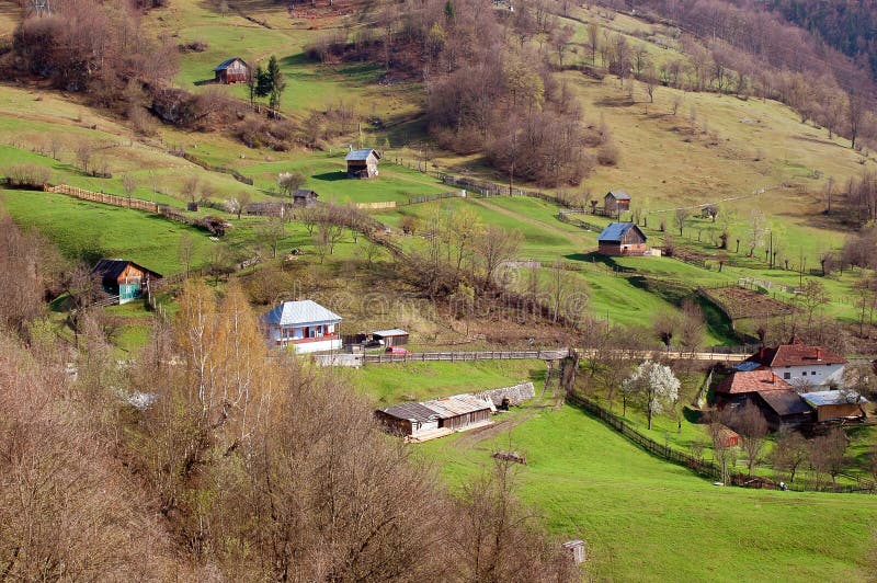 Spring Landscape in the Mountains of Romania Stock Image - Image of ...