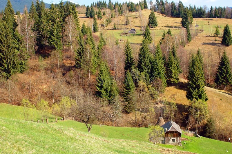 Spring Landscape in the Mountains of Romania Stock Image - Image of ...