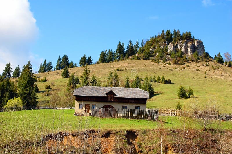 Spring Landscape in the Mountains of Romania Stock Image - Image of ...