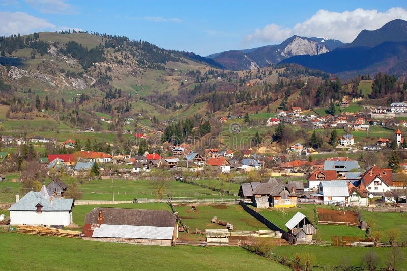 Spring Landscape in the Mountains of Romania Stock Image - Image of ...