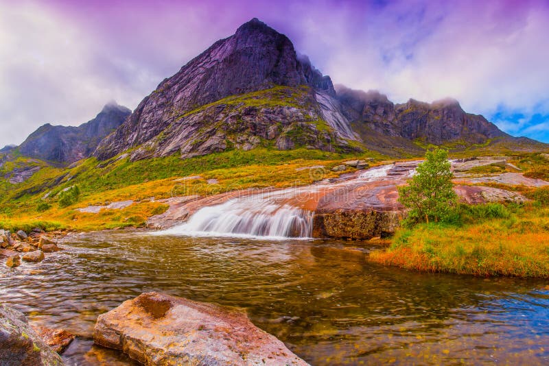 Norway. Spring Landscape. Colorful Spring Norway Nature Stock Image ...