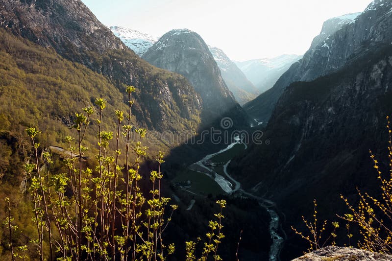 Spring landscape in Norway stock photo. Image of road - 197120460