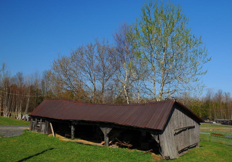 Spring Landscape with and Old Barn Editorial Stock Image - Image of ...
