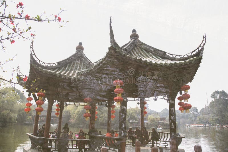 Spring Landscape in a Park,chengdu,china Editorial Photography - Image ...