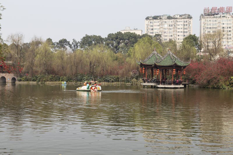 Spring Landscape in a Park,chengdu,china Editorial Photo - Image of ...