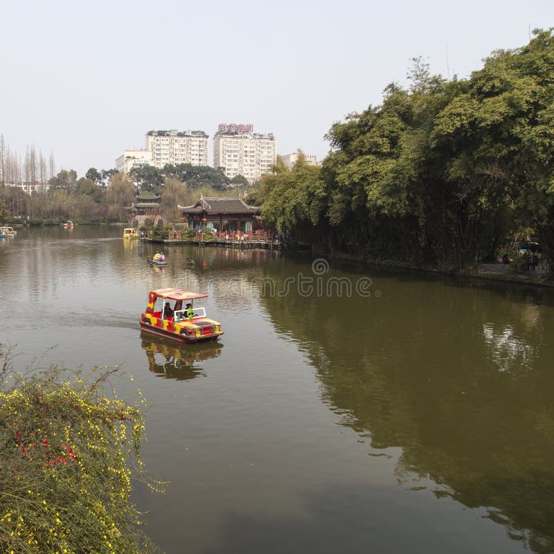 Spring Landscape in a Park,chengdu,china Editorial Image - Image of ...