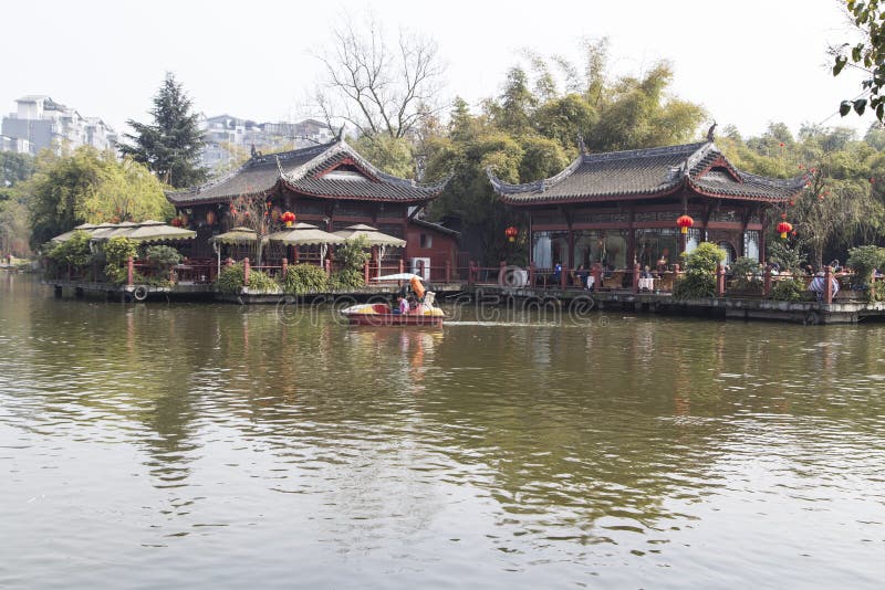 Spring Landscape in a Park,chengdu,china Editorial Photography - Image ...