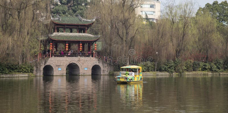 Spring Landscape in a Park,chengdu,china Editorial Photo - Image of ...