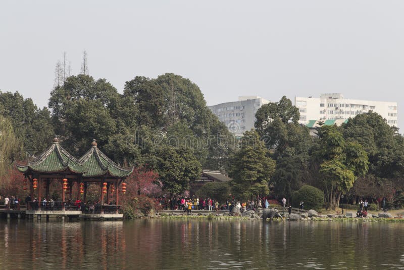 Spring Landscape in a Park,chengdu,china Editorial Photo - Image of ...