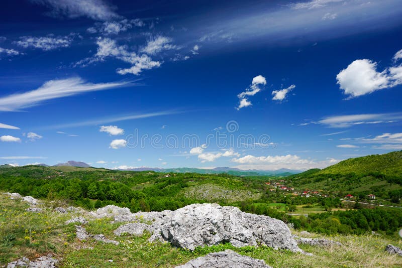 Spring Landscape in Romania Stock Image - Image of amazing, greenery ...