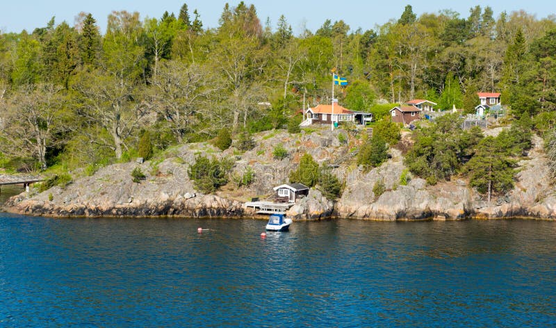 Spring Landscape of the Scandinavian Fjords Stock Image - Image of ...