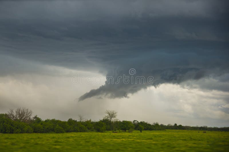 Spring Landscape with a Stormy Sky Stock Image - Image of cloudy ...